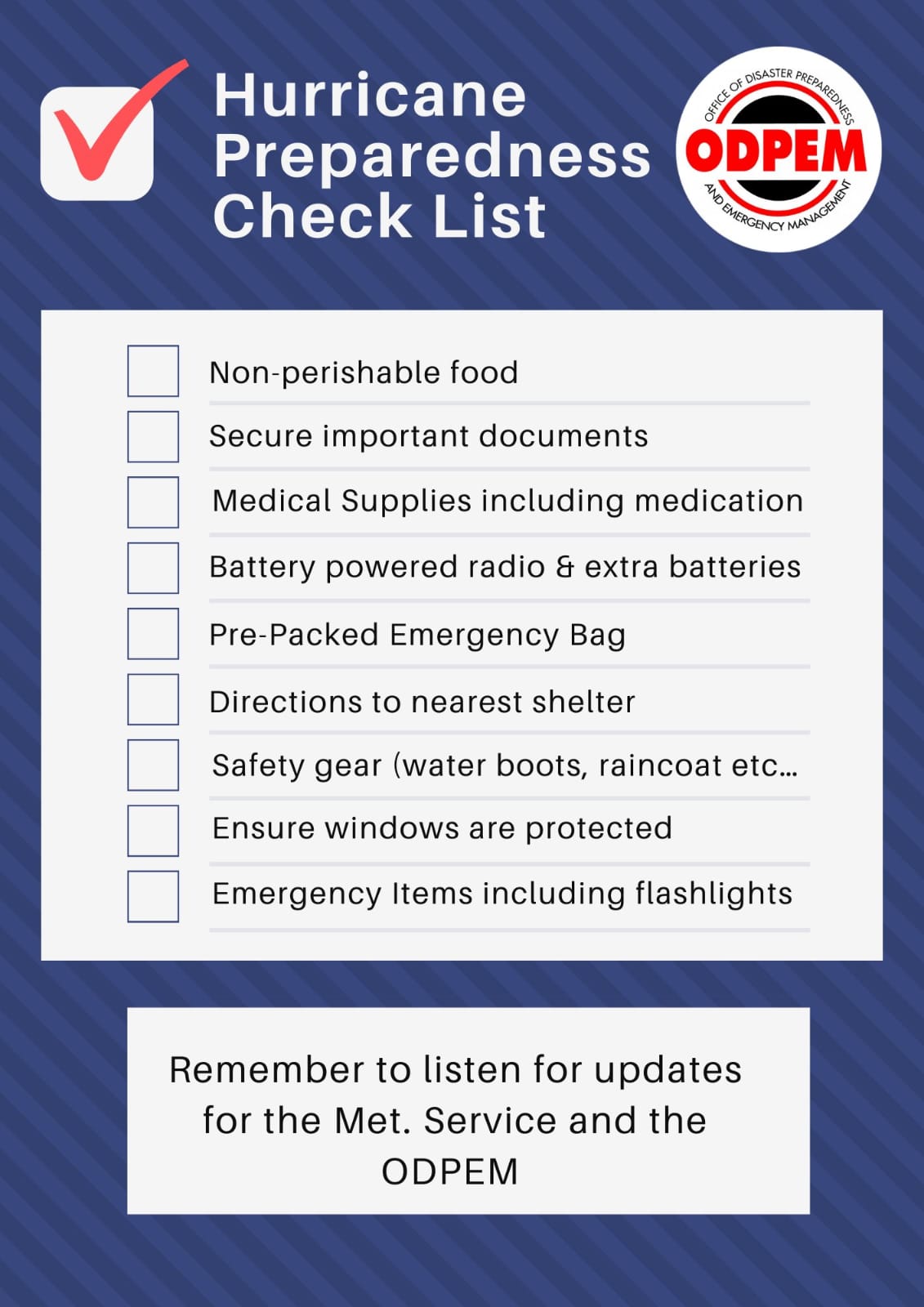 Weather Alert – Office of Disaster Preparedness and Emergency Management